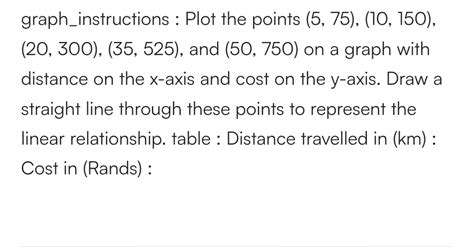 graph instructions plot the points 5 75 10 150 20 300 35 525