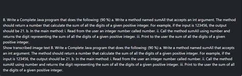 solved b write a complete java program that does the