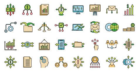 Restructuring Refer Icons Set Vector Color Line 38827079 Vector Art At Vecteezy