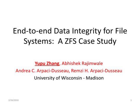 pdf end to end data integrity for file systems a zfs case … · end to