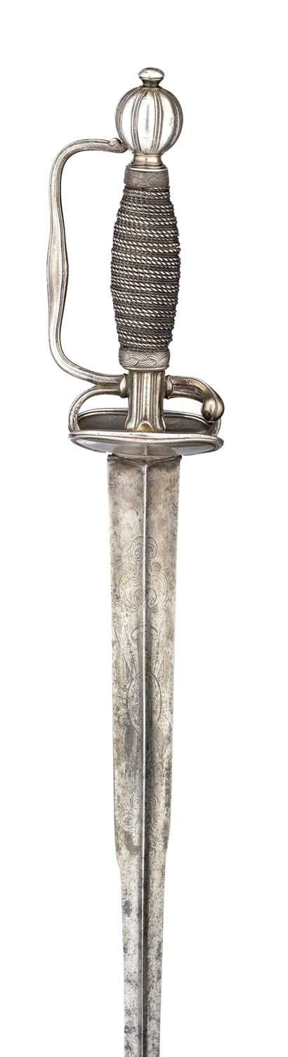 Lot 198 A French Silver Hilted Small Sword