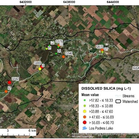 spatial distribution of dsi concentration at a watershed scale