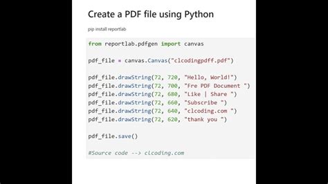 create a pdf file using python ai python datascience youtube
