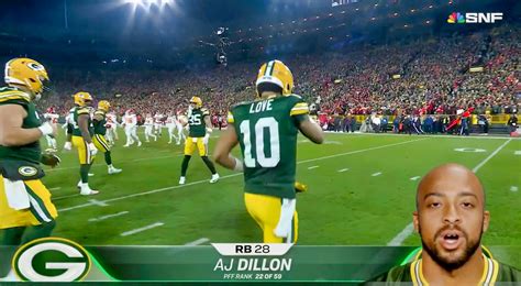 Nfl Fans Loves Packers Rb Aj Dillons Snf Player Intro Video