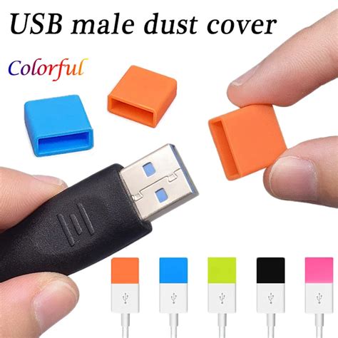 Usb 수 먼지 플러그 실리콘 스토퍼 캡 충전 연장 전송 데이터 라인 케이블 Usb 프로텍터 방진 커버 캡 10 개