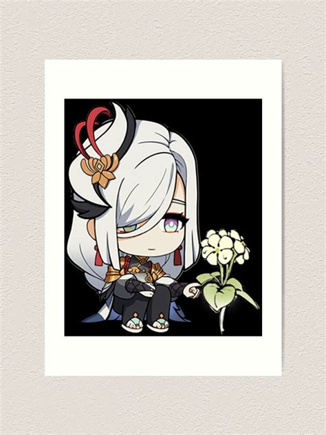 Chibi Shenhe Genshin Impact Art Print For Sale By Hipeidraven Redbubble