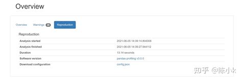 Pandasprofilingversion300版本）一行代码生成数据分析报告 知乎