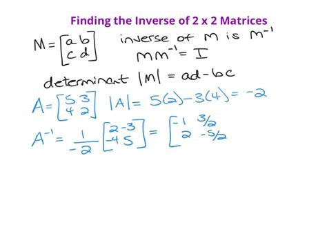 A Of Each Matrix A Apply Theorem To Find The Inv SolvedLib