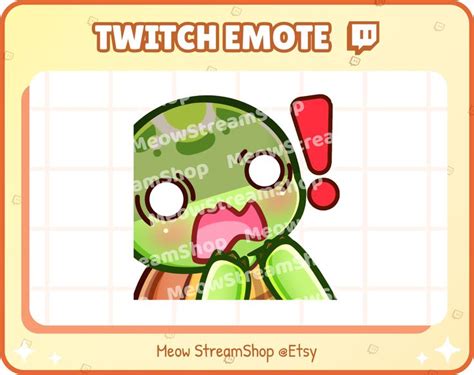 Twitch Emote Cute Tortoise Shock Shocked Afraid Terrified Emotes