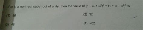 if ω is a cube root of unity then the value of 1 ω ω 2 5 1 ωω