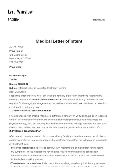 Free Medical Letter Templates Editable And Printable