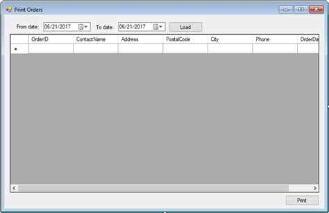 How To Print Orders Receipt Using Report Viewer In C