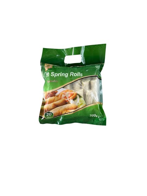 Crown Vegetable Spring Rolls 20pcs 700g Frozen Halal Basra Asian Food