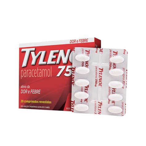 Tylenol 750mg Com 20 Comprimidos Drogasil