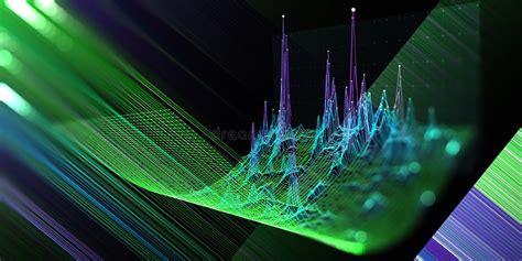 abstract background with bending color 3d grid defocus on dark visual