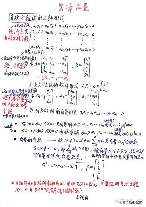 考研数二笔记线性代数 知乎