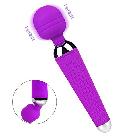 Tluda Rechargeable Personal Vibrating Wand Massager For Women Purple