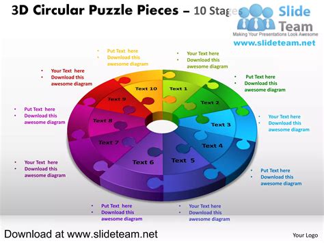 How To Make Create D Doughnut Chart Circular Puzzle With Hole In Center Pieces Stages Style