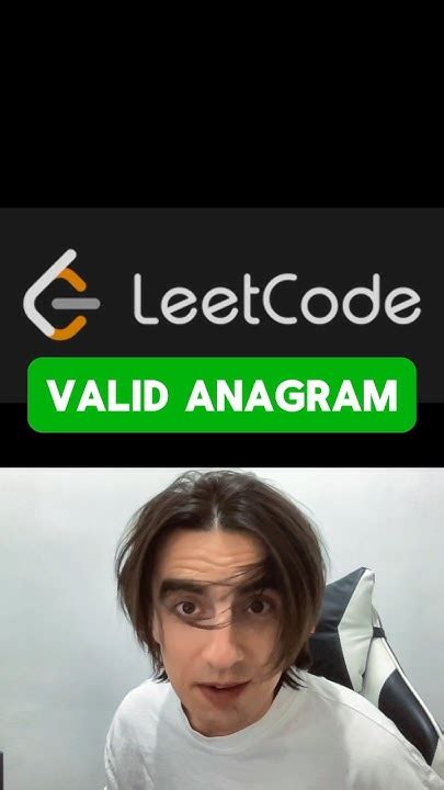 Valid Anagram Easy Leetcode Youtube