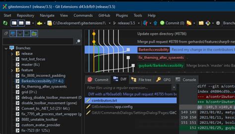 Theming Different Selection Colour · Issue 8818 · Gitextensions