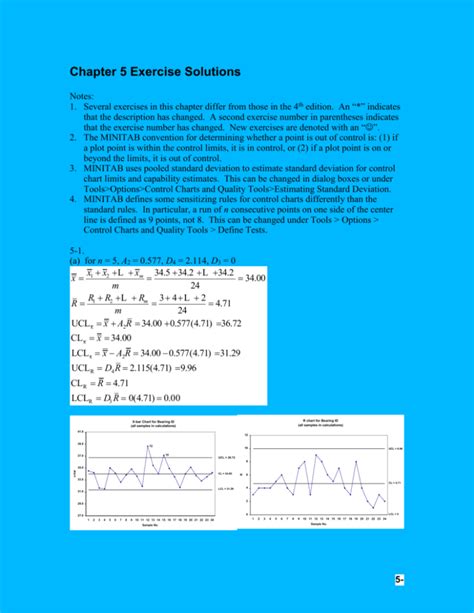 Chapter 5 Exercise Solutions