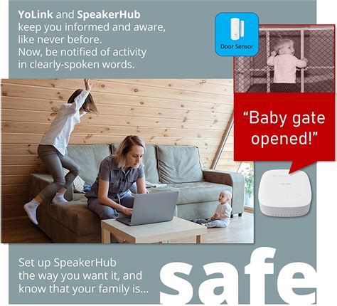 Buy Yolink Speakerhub And Two Door Sensors Smart Home Starter Kit Audio Hub Plays Tones Sounds