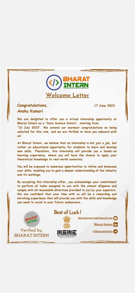 Anshu Kumari On Linkedin Connections Virtualinternship Bharatintern