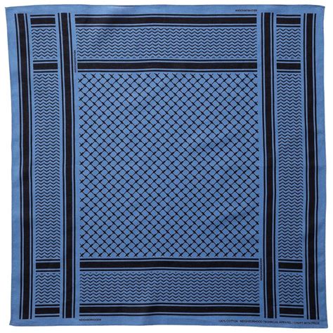 Buy Neighborhood Shemagh Pattern Bandana Blue 251bxnh Ac02 Blue Goat