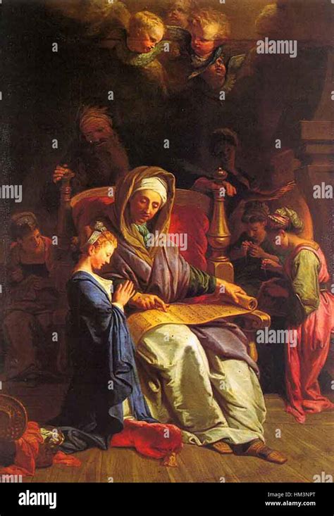 Jean Jouvenets The Education Of The Virgin Portrays The Young Virgin
