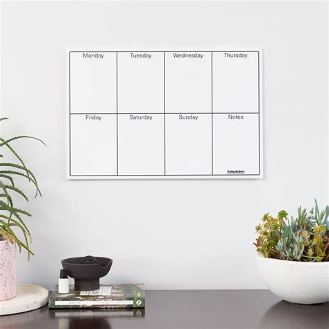 Weekly Wall Planner Landscape Landscape White Daily Orders