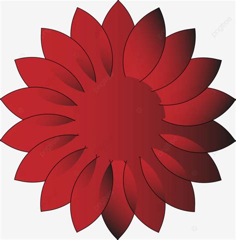 Gradient Flower Vector Red Flower Gradient Flower Free Vector Gradient Png And Vector With