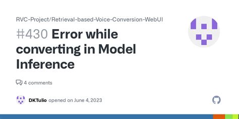 Error While Converting In Model Inference · Issue 430 · Rvc Project