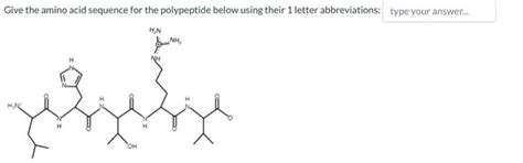 solved give the amino acid sequence for the polypeptide