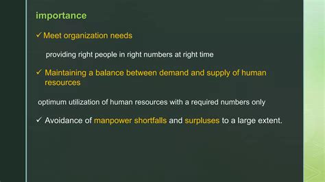 human resource planning by gd ppt