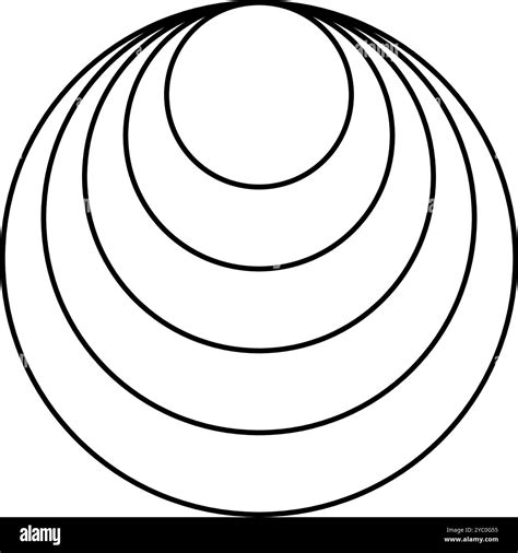 Hawaiian Earring Icon Internally Tangent Circles Sonic Boom Or Sound Wave Sign Clamshells