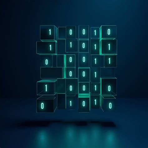 Free Glowing Binary Grid Image Binary Digital Code Download At Stockcake