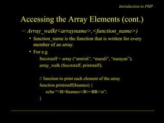 Initializing Arrays PPT Web Development Internet