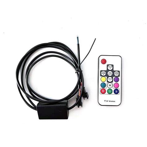 Remote Control Box With Liquid Color Rgb Led Strip Under Car Tube Underglow Underbody System
