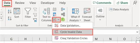 how to circle invalid data in microsoft excel navhow