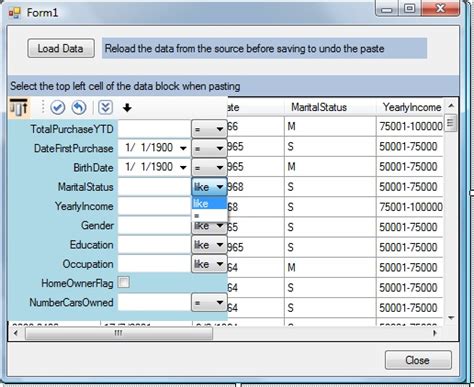 Datagridview Filter In C 10tec