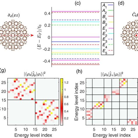 energy spectra and matrix elements of current operators for a d 6d