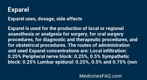 Exparel Uses Dosage Side Effects Food Interaction And Faq