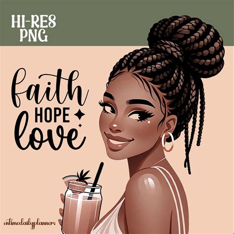 African American Woman Motivational Clipart Self Love And Boss Babe