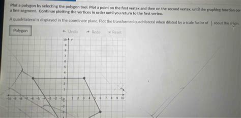 Solved Plot A Polygon By Selecting The Polygon Tool Plot A Point On The First Vertex And Then