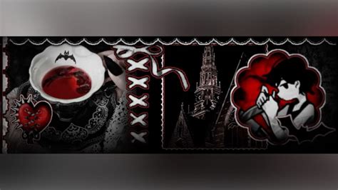 Omori Header Black And Red Layout 22 Header Banner Cute Headers For Twitter Black Banner