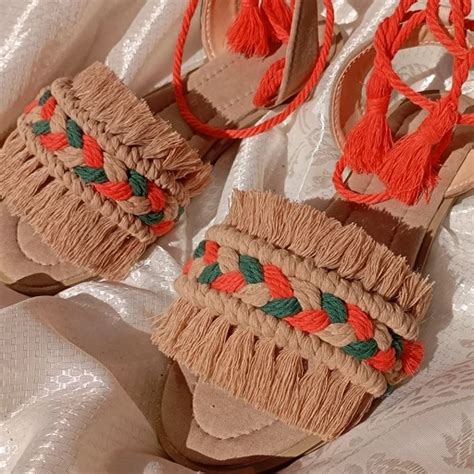 خرید و قیمت صندل مکرومه تابستانی از غرفه معجزه مکرومه