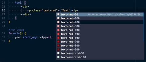 feature request add intellisense compatibility to rust yew · issue