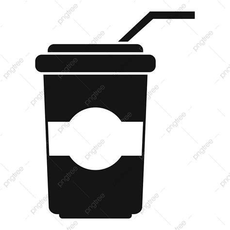 Icono De Taza De Refresco De Cine Vector Simple Png Frontera Simple