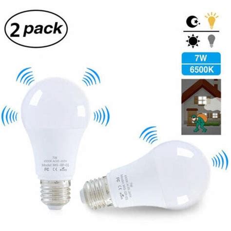 Lámpara Led E27 Con Sensor De Movimiento 7w Blanco 2ud Leroy Merlin