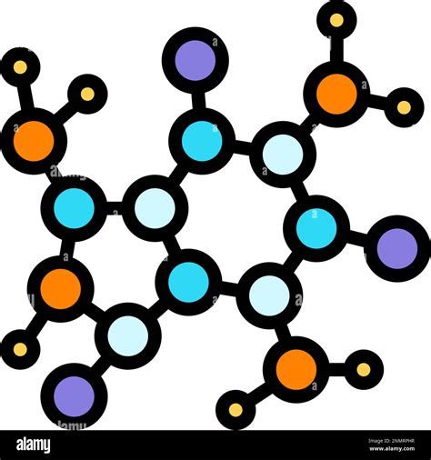 Science Molecular Structure Color Icon Vector Illustration Stock Vector Image And Art Alamy